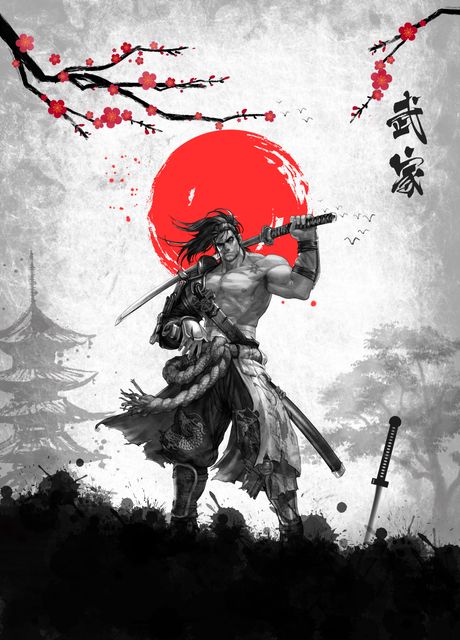 'Samurai warrior' Poster by Faissal Thomas | Displate