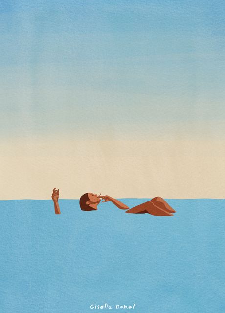 'Floating Around' Poster by Giselle Dekel | Displate