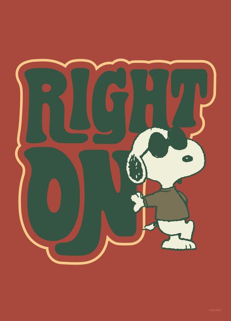 'Right On' Poster by Peanuts | Displate