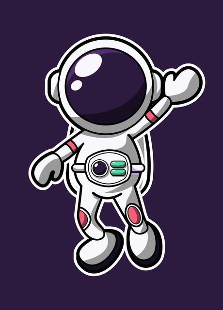 'Friendly Astronaut' Poster by CaptiveArtDesigns | Displate