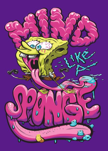 'Mind Like A Sponge' Poster by SpongeBob SquarePants | Displate