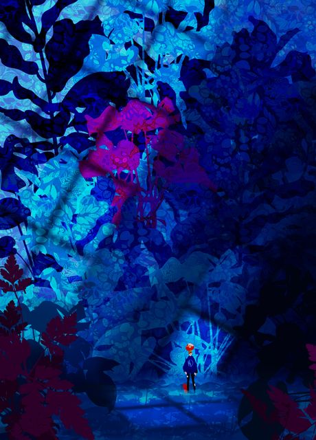 'Foxy Garden' Poster by Dimitri Jakubowski | Displate