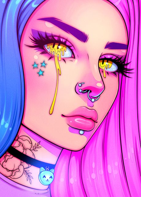 'Acid Tears' Poster by Meowgress | Displate