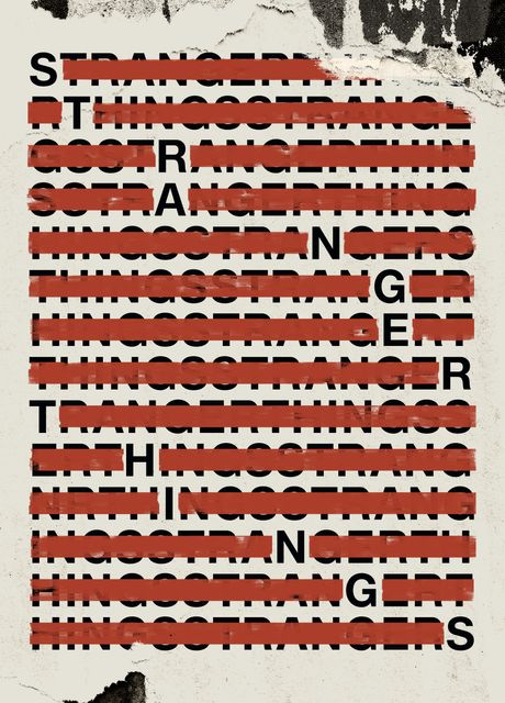 'Stranger Things Typography' Poster by Stranger Things Series | Displate