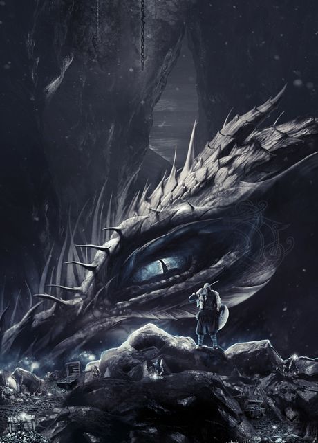 'Sigurd meets Fafnir' Poster by ikaruna | Displate