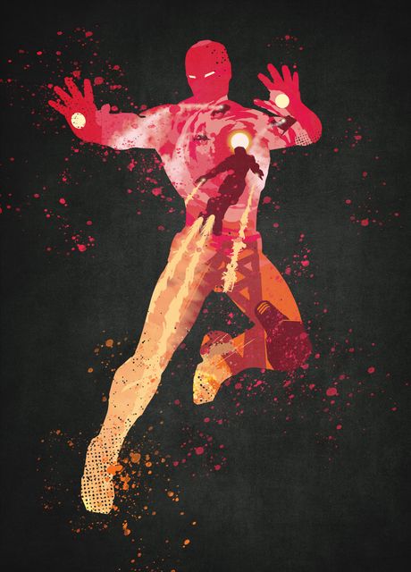 'Red Iron Man' Poster by Marvel | Displate