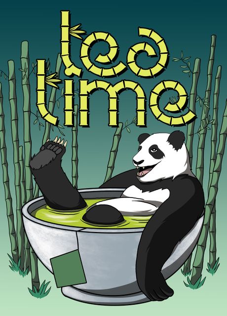 'Tea Time Panda' Poster by TMBTM | Displate