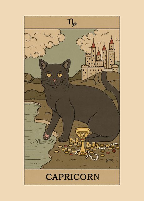 'Capricorn Cat' Poster by Thiago Corrêa | Displate