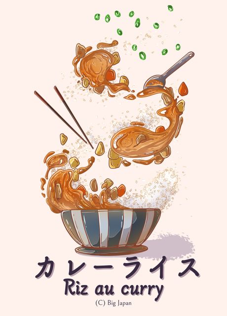 'Japanese curry ' Poster by Aurea Big Japan | Displate