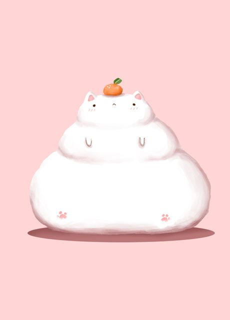 'Orange Mochi CAT ' Poster by HamsPuiyMuiy | Displate