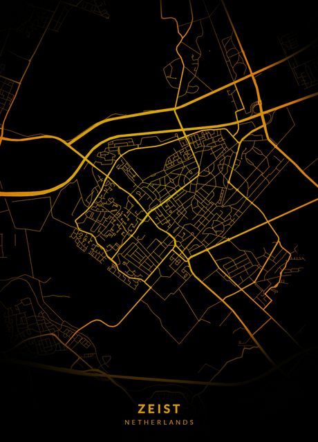 'Zeist City Map' Poster by Trulaf Design | Displate