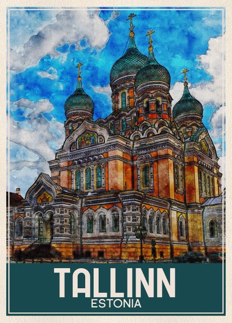 'Tallinn Estonia' Poster by Fasata Design | Displate