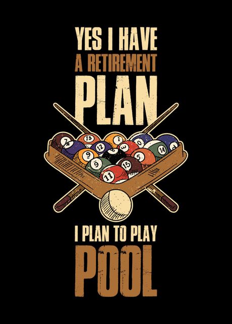 'Pool Retirement' Poster by CatRobot | Displate