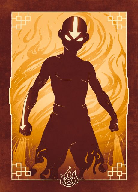 'Aang Fire' Poster by Avatar: The Last Airbender | Displate