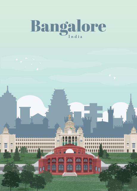 'Travel to Bangalore' Poster by Studio 324 | Displate