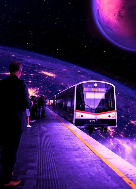 'Space metro' Poster by Ritvik Takkar | Displate