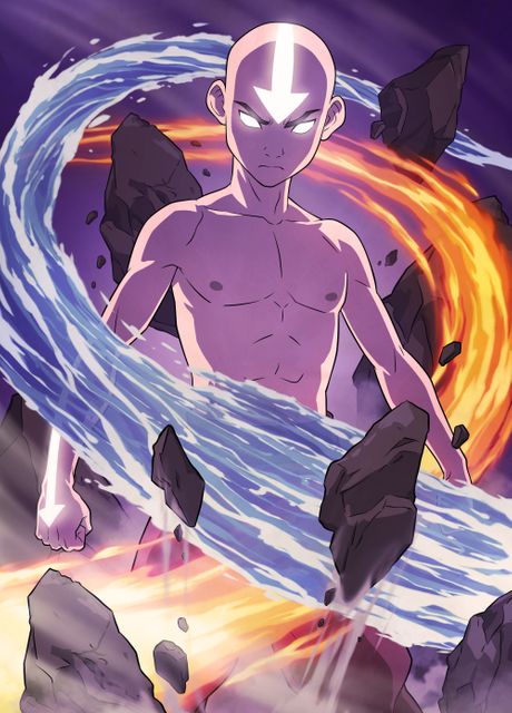 'Aang Avatar State' Poster by Avatar: The Last Airbender | Displate