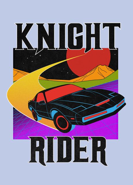 'KITT illustration' Poster by Knight Rider | Displate