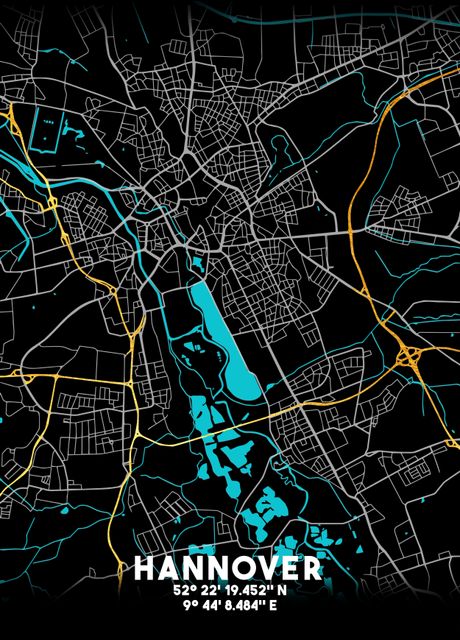 'Hannover Germany' Poster by Clayborne Frank | Displate