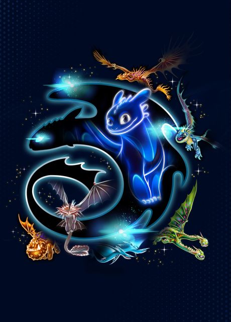 'Dragon Glow' Poster, picture, metal print, paint by How To Train Your ...