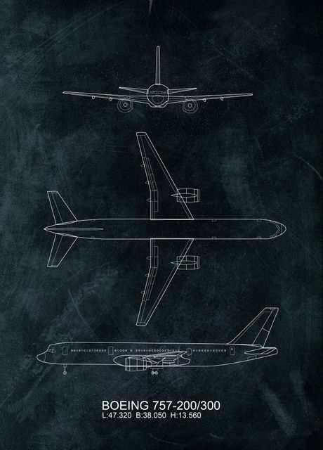 'BOEING 757 200 300' Poster by Audai | Displate