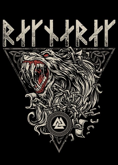 'Fenrir Wolf Norse Ragnarok' Poster by Richard Åkers | Displate