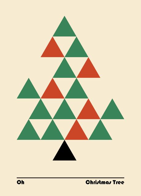 'Bauhaus Oh Christmas Tree' Poster by DSpot Shop | Displate