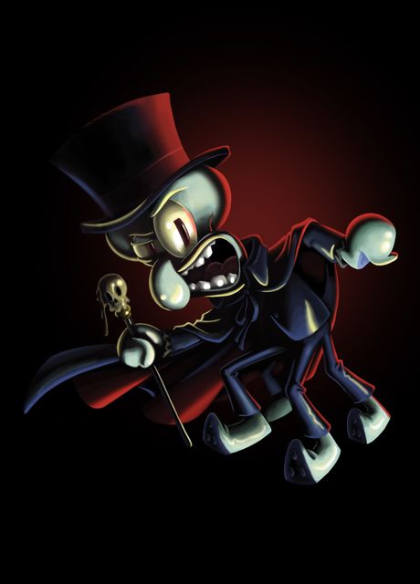 'Spooky Squidward Halloween' Poster by SpongeBob SquarePants | Displate