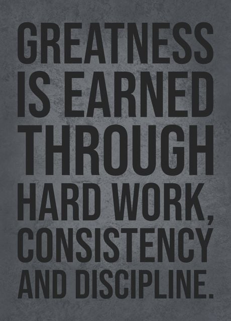 'Greatness and Hard Work' Poster by CHAN | Displate