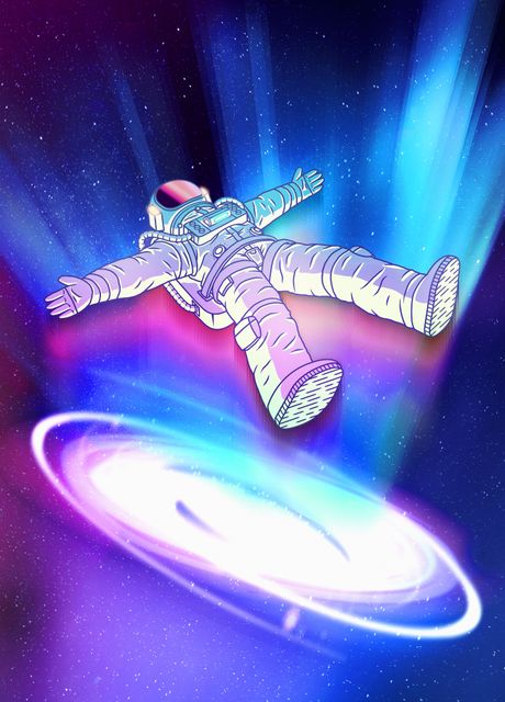 'Floating to Galaxy' Poster by Navin Guyvit | Displate