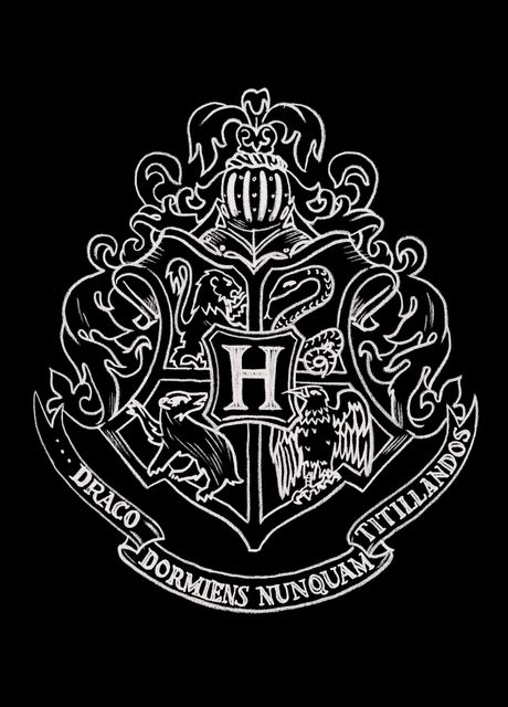 'Hogwarts Insignia Black' Poster by Wizarding World | Displate