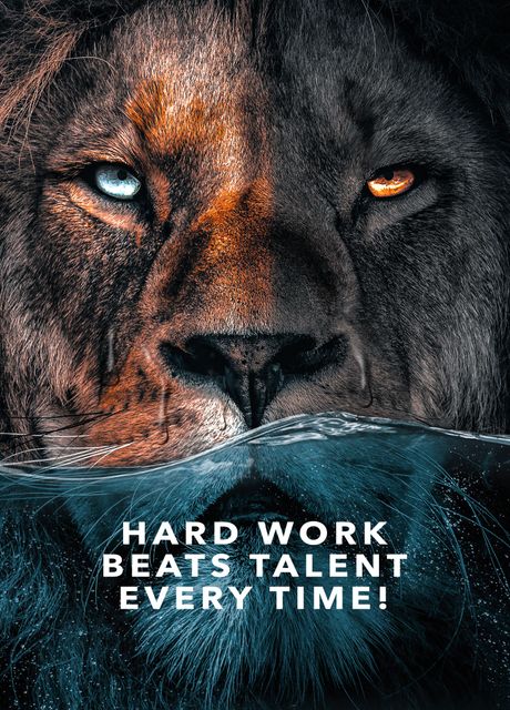 'Hard Work Beats Talent' Poster by Zenja Gammer | Displate