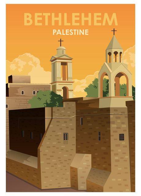 'Bethlehem Palestine Poster' Poster by Omar Kanan | Displate