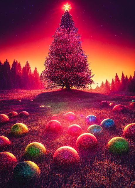 'Fantasy Pine Tree' Poster by NIZAM KHAN | Displate