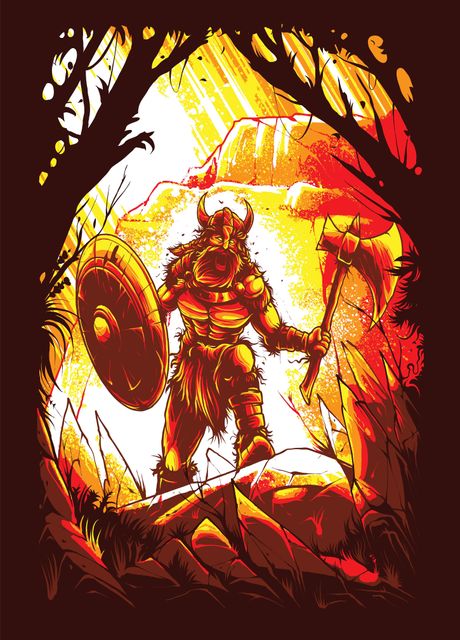 'viking' Poster by Nabila Art | Displate