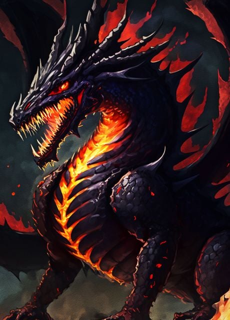 'Fire Dragon' Poster by Coffee Design | Displate