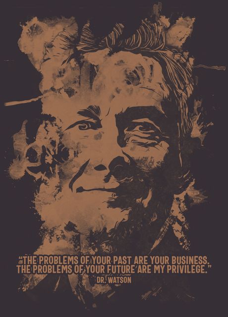 'Dr Watson Quote Poster' Poster by Rizky Irawan | Displate