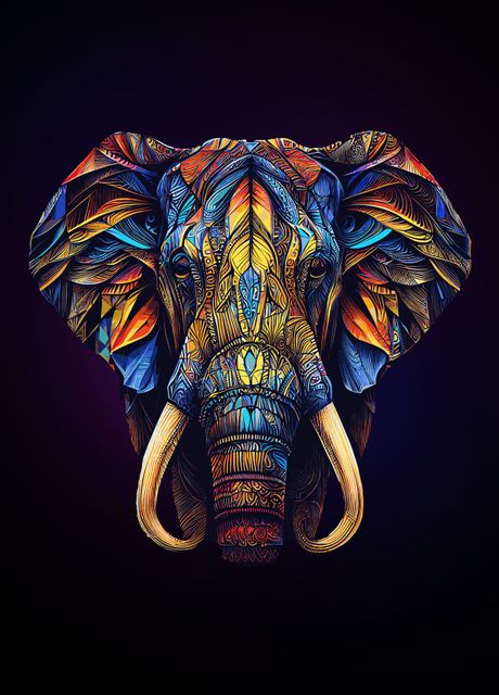 'Abstract Ornate Elephant' Poster by BestPrints | Displate