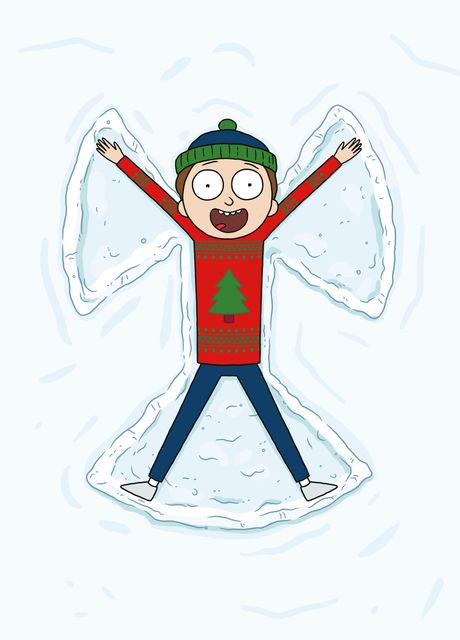 'Snow Angel Morty' Poster by Rick and Morty | Displate