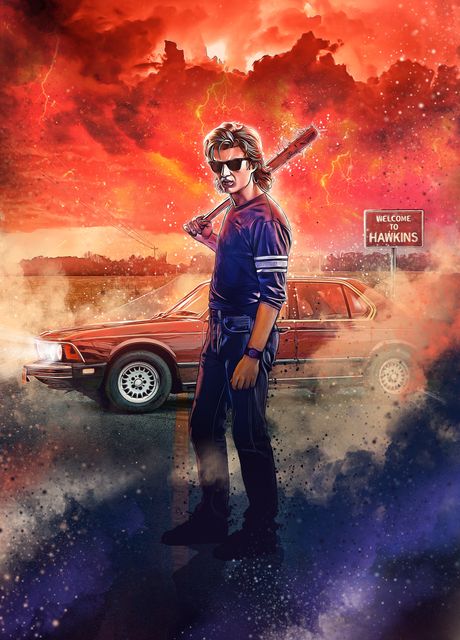 'Steve Harrington' Poster by Stranger Things Series | Displate
