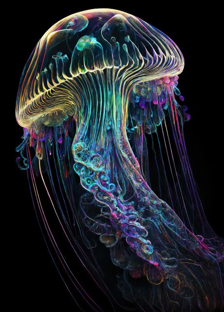 'Psychedelic Jellyfish' Poster by Chris Cupit | Displate