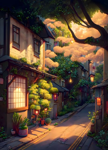 'Shady Street' Poster by Ann Havbo | Displate