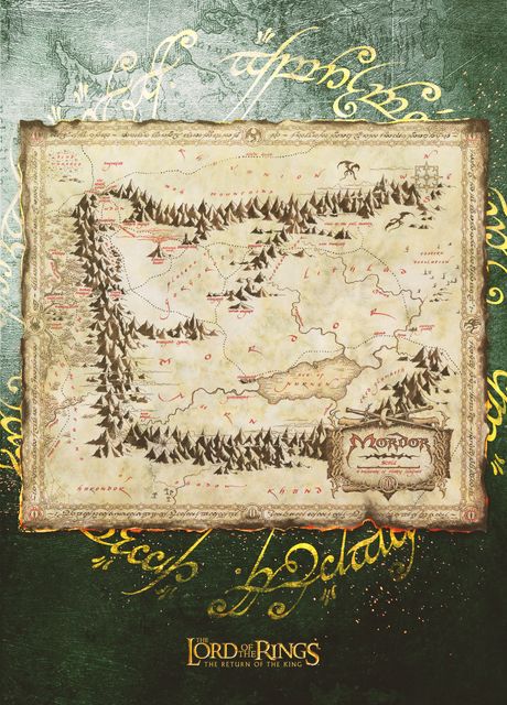 'Mordor Map' Poster by Middle-Earth | Displate