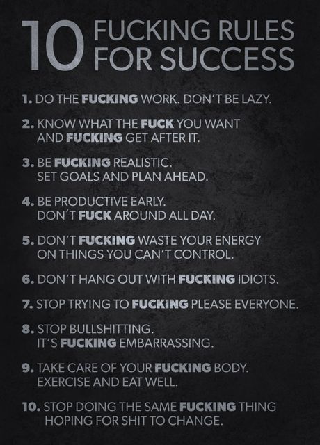 '10 Rules For Success' Poster by GOHAN | Displate