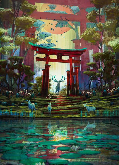 'Torii' Poster by Ulystrator | Displate