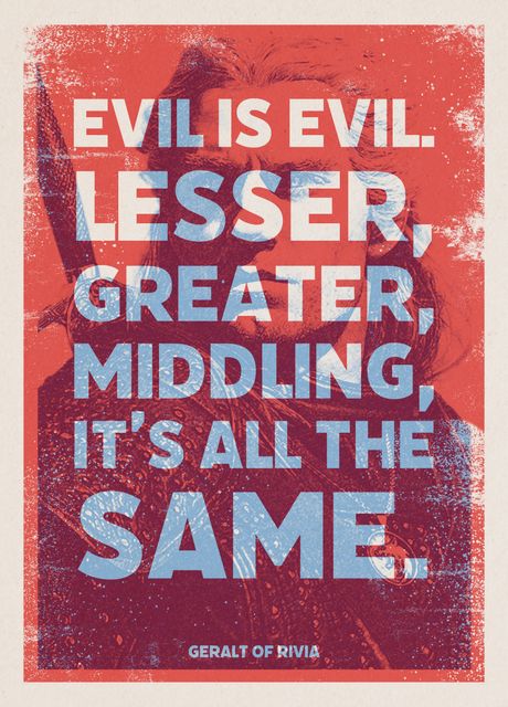 'Geralt Quote' Poster by The Witcher Series | Displate