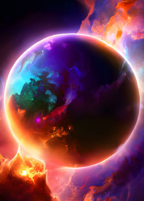 'Vibrant Planet' Poster by Spacekraftwerk | Displate