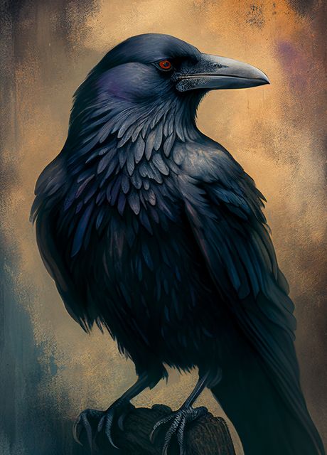 'Raven Portrait' Poster by DecoyDesign | Displate