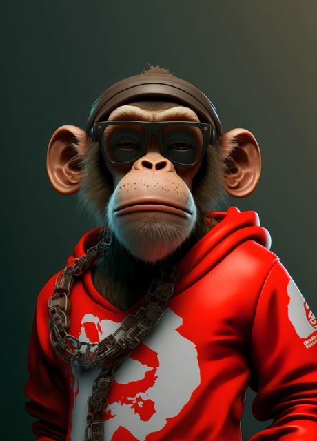 'Hiphop Ape' Poster, picture, metal print, paint by Basues | Displate