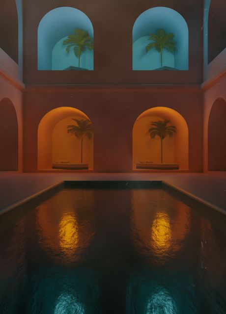 'Motel 3D Surrealism Art' Poster by Irawan Rizky | Displate